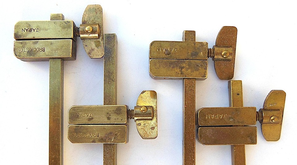 4 Miniature Brookstone Solid Brass Bar Clamps for Model Building, Craft ...