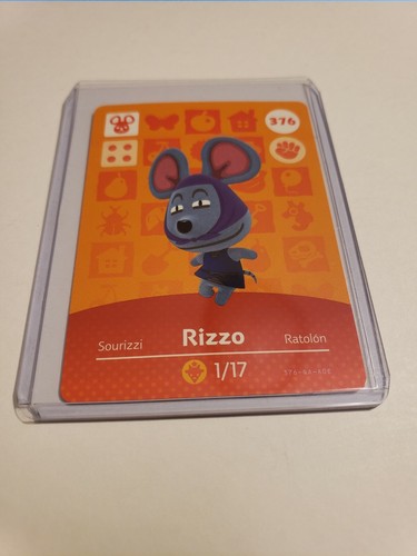 Rizzo # 376 Animal Crossing Amiibo Card Horizon Series 4 MINT NEVER ...