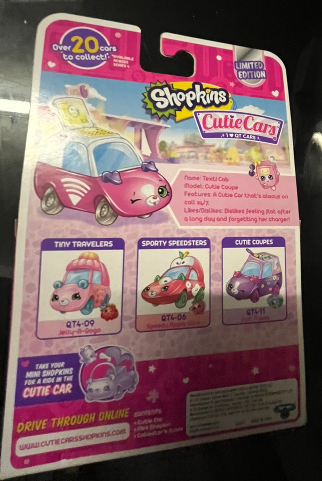 New ULTRA RARE Shopkins Cutie Cars Series 4 LIMITED EDITION Chase Texti ...
