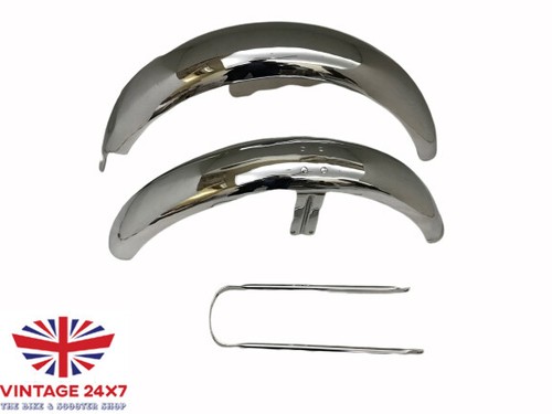 FIT FOR NORTON COMMANDO ROADSTER FRONT AND REAR CHROME MUDGUARD SET | eBay