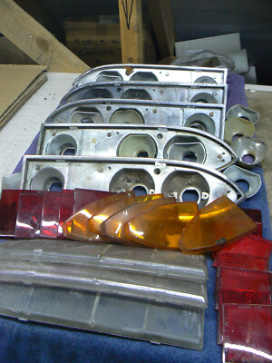 TRIUMPH STAG REAR LIGHTS JOB LOT FOR PARTS SOME DAMAGED. WITH LENSES ...