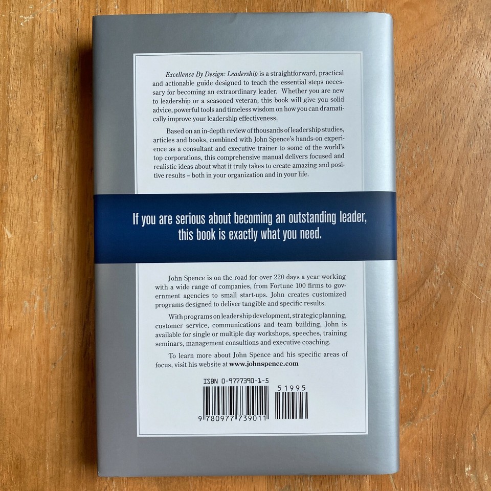 Excellence By Design Leadership (Spence, 2008) [Hardcover] | eBay