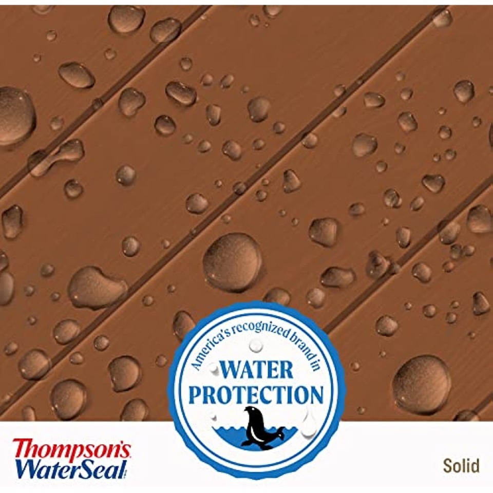 Thompson's Water Seal Solid Color Wood Sealer, Chestnut Brown, 1 Gallon ...