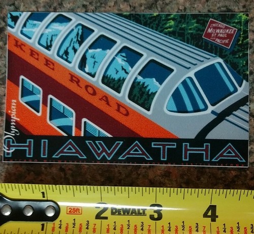 Hiawatha Olympian Railroad Railway Train Logo Sticker Decal High ...