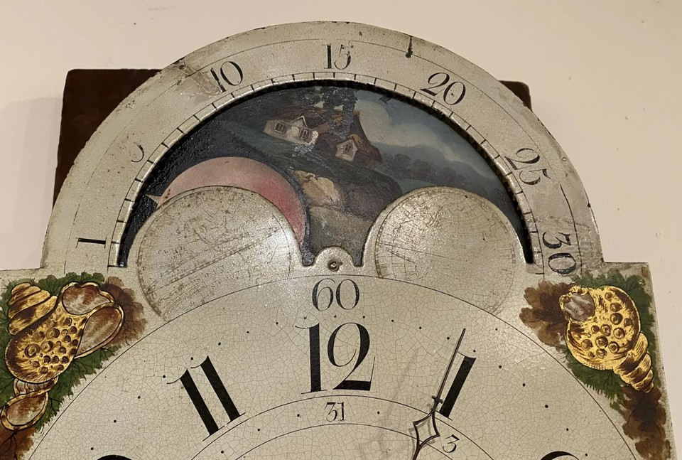 PA 19th Century Federal Cherry Tall Case Clock, Jedediah Weiss ...
