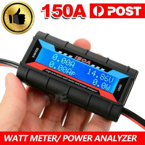 150A Watt Meter Power Analyzer Digital LCD Solar Volt Amp Anderson ...