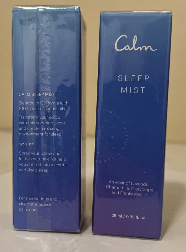 Calm SLEEP MIST Spray Lavender, Chamomile, Clary Sage Frankincense .95 ...