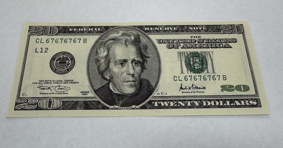 Fancy Serial Number Note 67676767 Repeater Uncirculated $20 Dollar | eBay