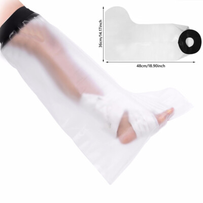 Half Leg Cast Protector Cover for Shower Foot Protector Bandage ...