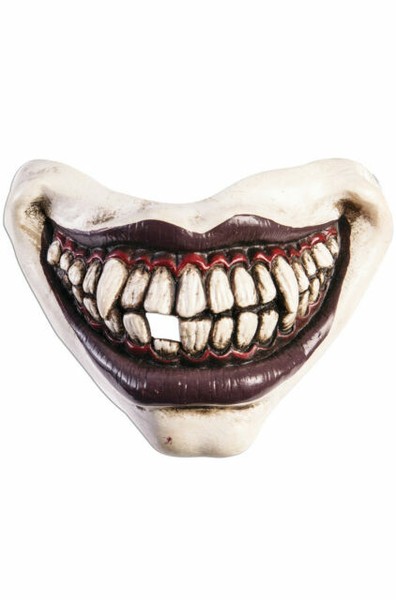 Evil Clown Mouthpiece Half Mask Rubber Joker Face Killer Jester Smile ...