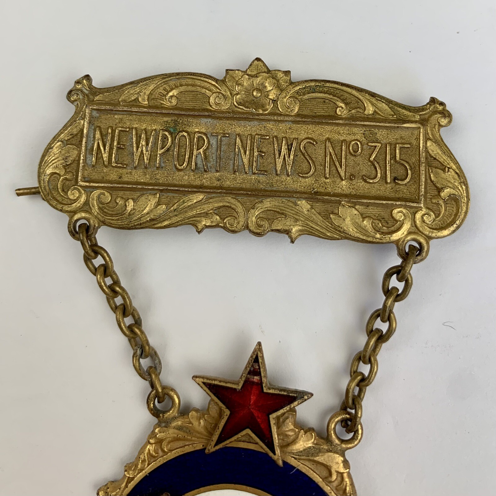 Vintage BPOE Elks Fraternal Medallion Clock Star OLD Newport News 315 ...