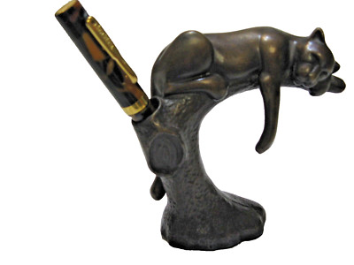 VINTAGE BRONZE PEN HOLDER BY LEVENGER, SCARCE TYPE, MINT COND., HIGH ...