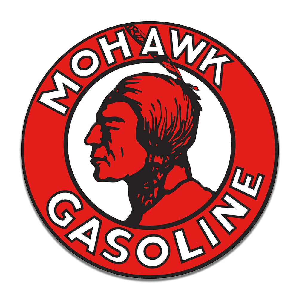 Mohawk Gasoline Motor Oil Gas Synthetic Motor Oil Round MDF Wood Sign ...