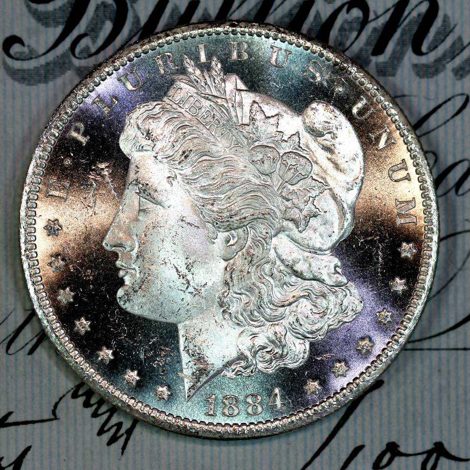 * 1884-CC CAMEO DMPL * SOLID+ GEM BU MS MORGAN SILVER DOLLAR * FROM ...