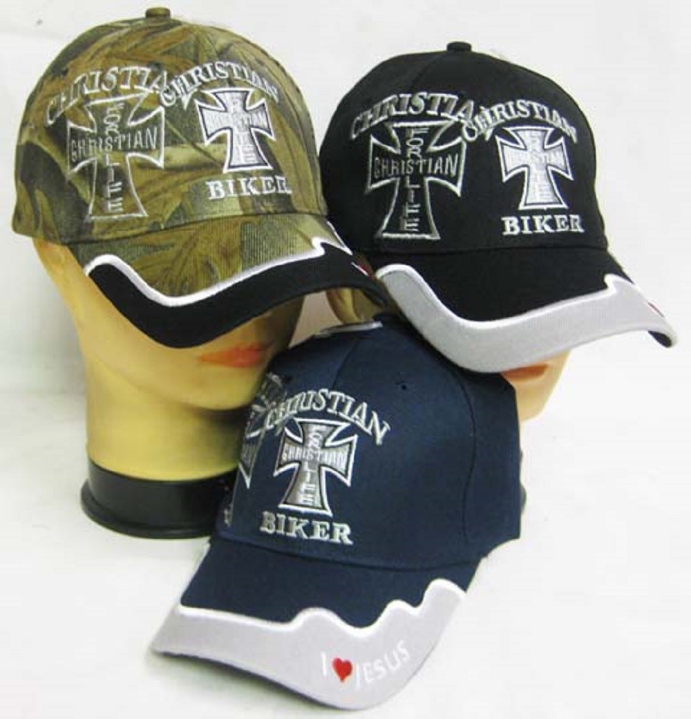 Christian Biker Cross Jesus Christ Camouflage Camo Embroidered Cap ...