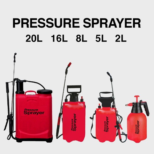 Garden Pressure Spray Bottle 20/10/8L Portable Hand Pump Sprayer Weed ...