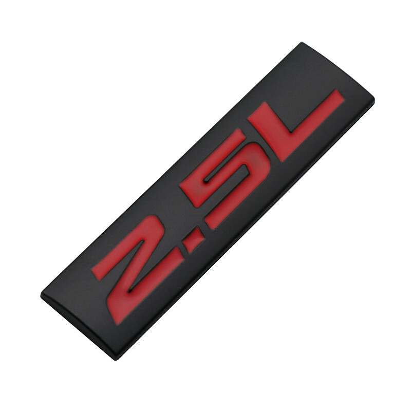 2x Black&Red 2.5L Emblem 2.5 Logo Car Side Badge Metal Sticker Sport ...