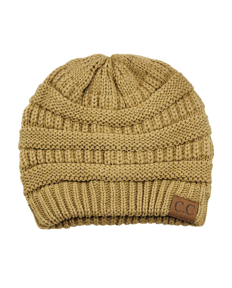 Hot item! CC Beanie New Women's Knit Slouchy Thick Cap Hat Unisex Solid ...