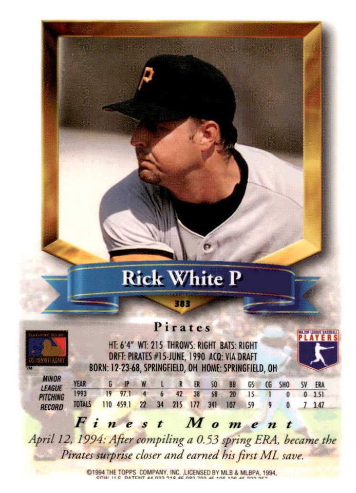 1994 Finest Rick White RC 383 | eBay