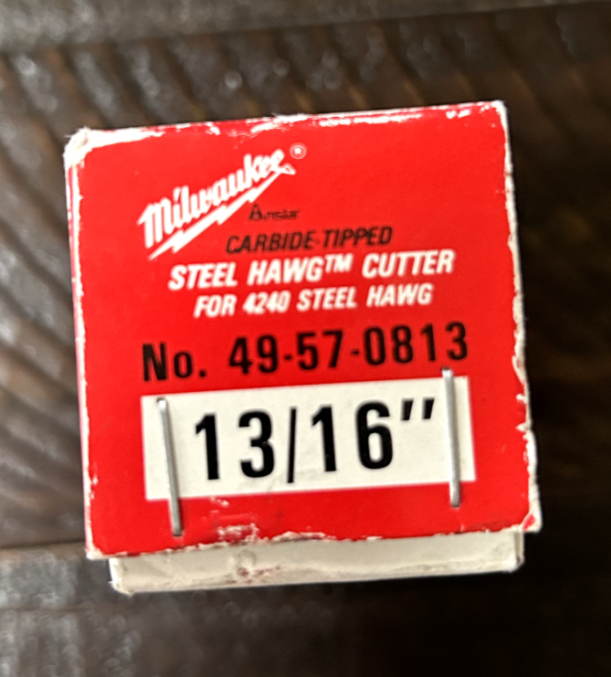 Milwaukee 13/16 In. Threaded Steel Hawg Cutter for sale online | eBay