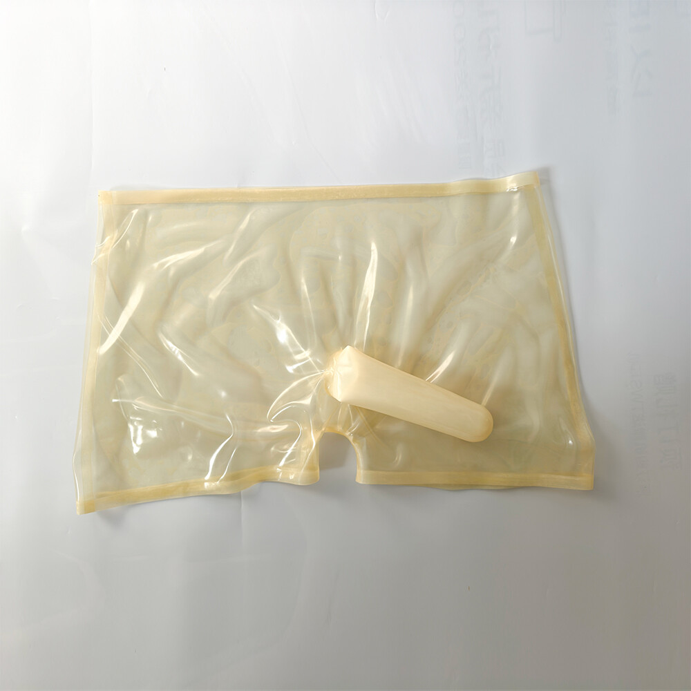 Mens Latex Rubber Sheath Pants Shorts Clear Translucent Briefs Handmade ...