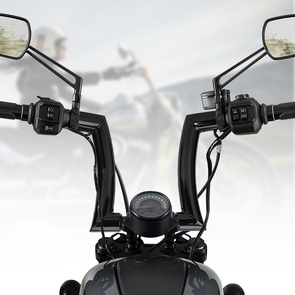 DNA MONSTER 12'' 14'' 16'' 18'' Ape Hanger Fat Bars 1-1/2" Handlebar ...