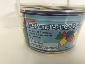 Lakeshore Learning Plastic Geometric Shapes Tub 3-D Math Geometry 78 ...