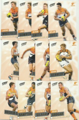 2013 AFL select PRIME GWS GIANTS COMMON BASE TEAM SET 12 CARDS | eBay ...