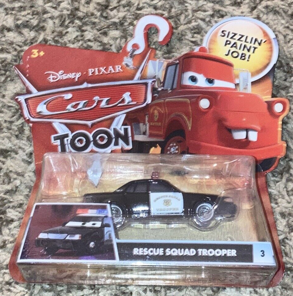 Mattel Disney Pixar Cars Toon P7266 #3 - Rescue Squad Trooper - Black/White