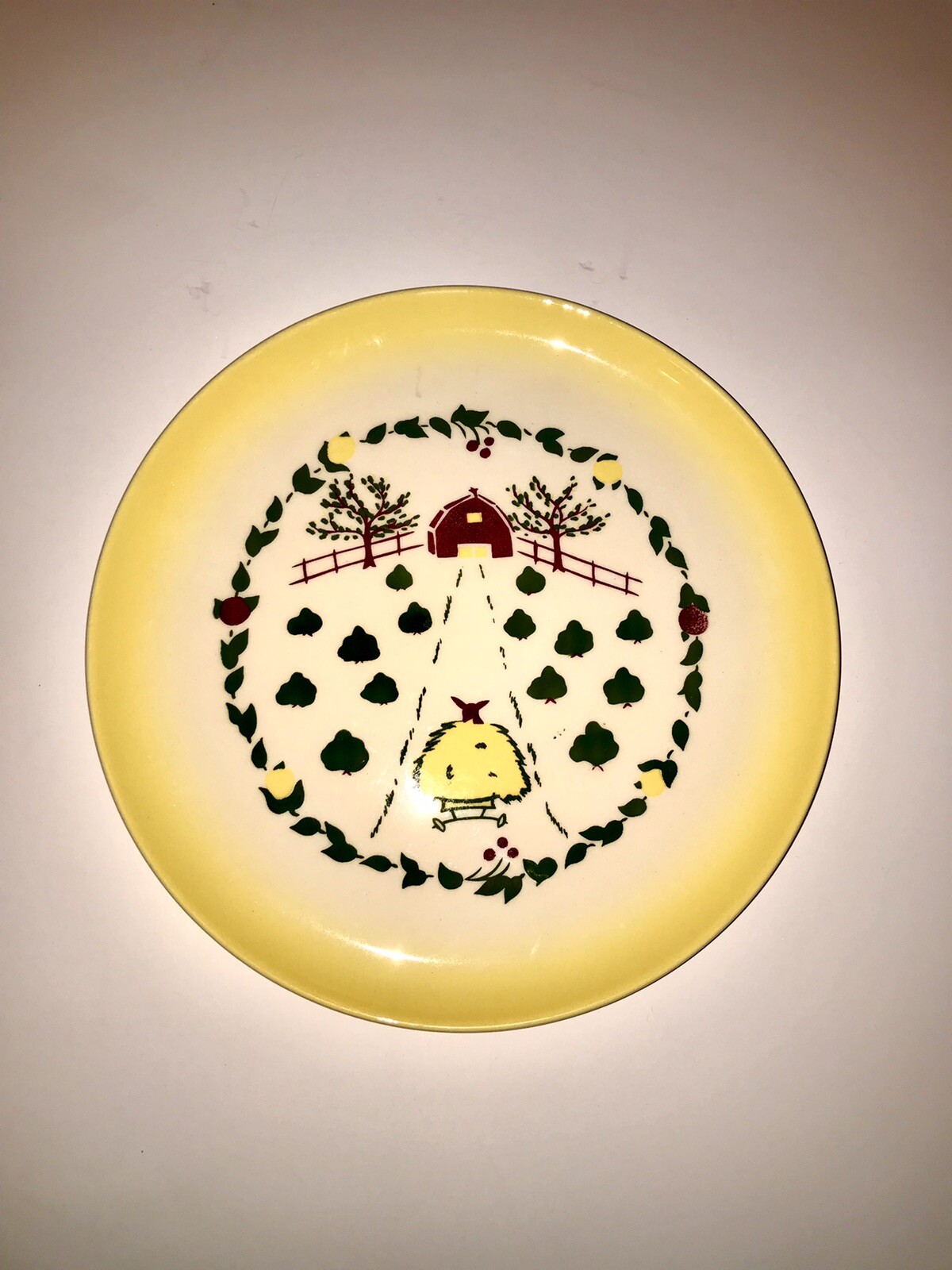Brock of California Farmhouse 10 inch Dinner Plate Barn Hay Wagon ...