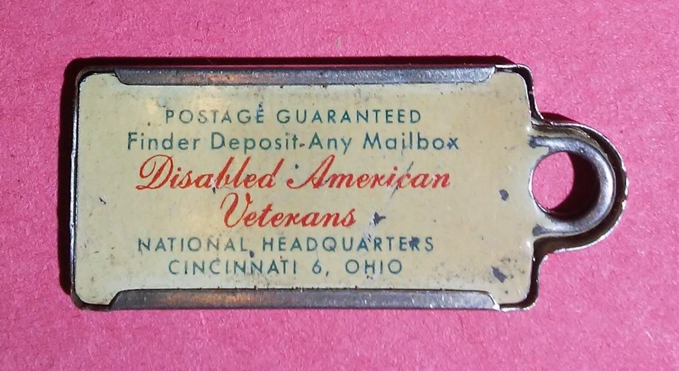 1951 Vintage DAV Mini License Plate Key Tag Illinois | eBay