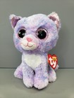 Ty Beanie Boos Cassidy Cat Purple Plush Toys Kitty Cat SHELL 100% TY ...