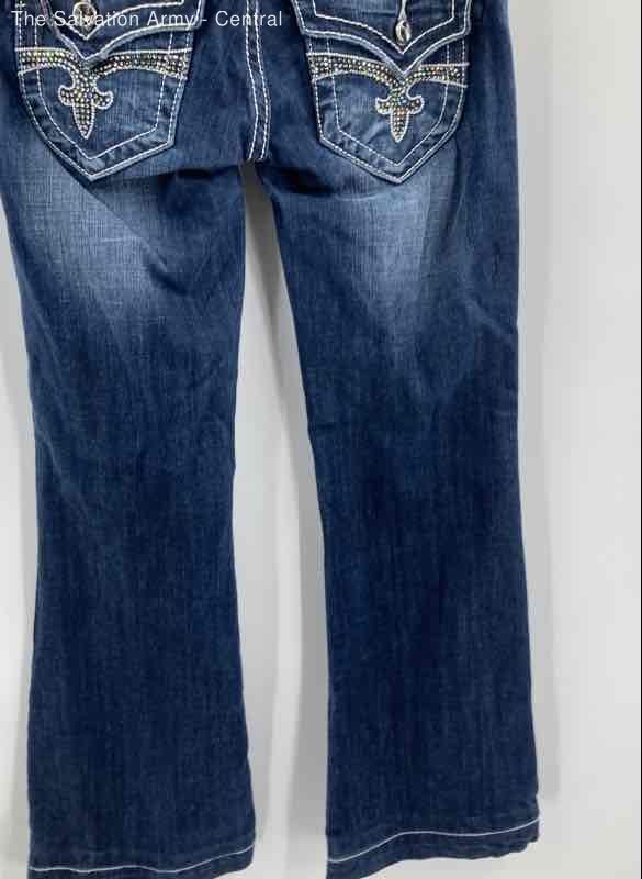 Rock Revival Womens Blue Medium Wash Coin Pocket Denim Bootcut Jeans ...