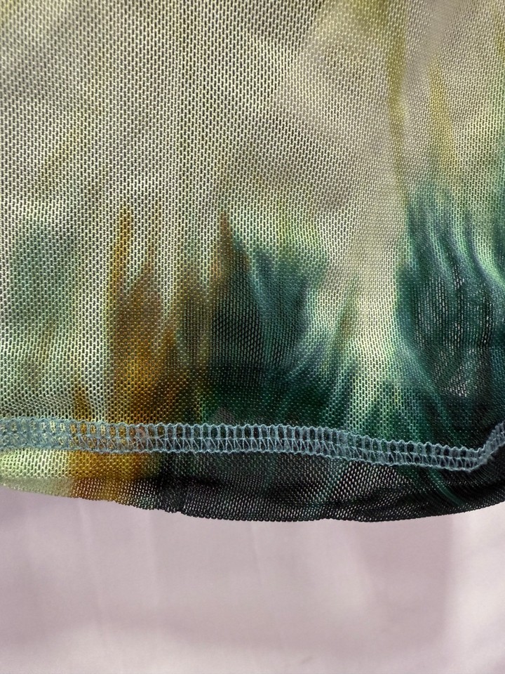 JW Anderson Multicolored Cat Graphic Mesh Top Size M Fabric Distortion ...