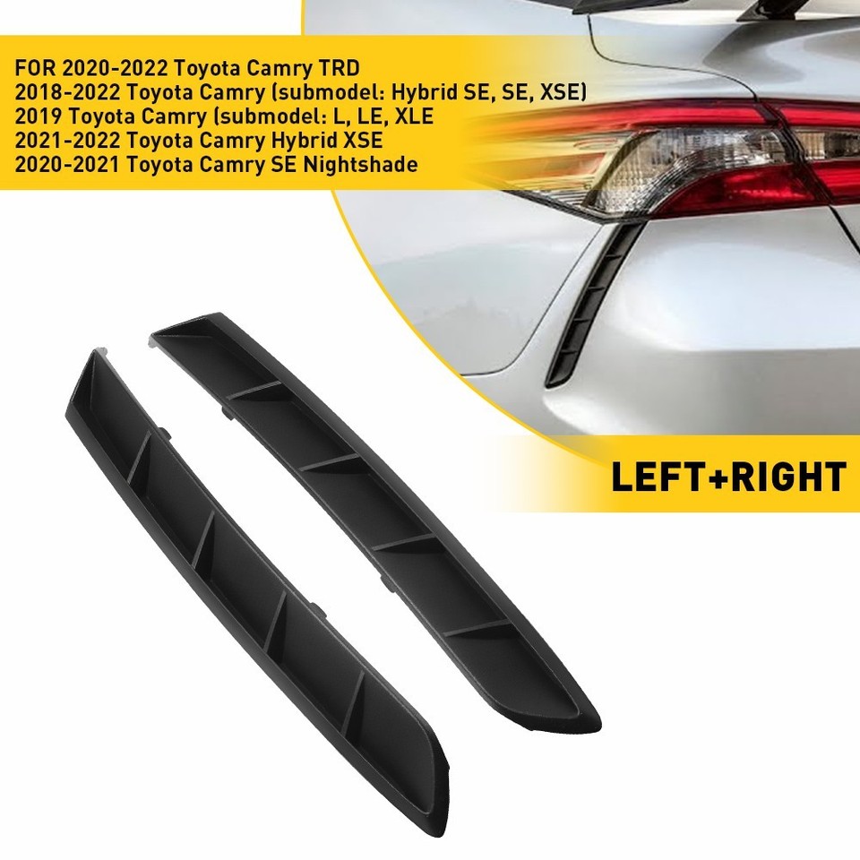 2Pcs Rear Extension Trim Bumper Left & Right Side for Toyota 2018-2022 ...