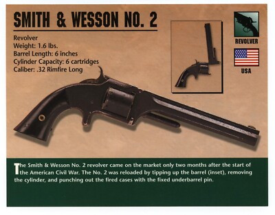 Smith & Wesson No. 2 Revolver Atlas Classic Firearms Card | eBay