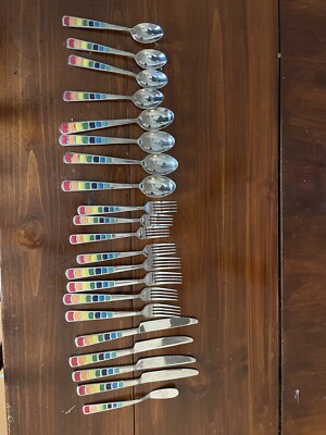 Fiesta Celebration Stainless Steel 20pc. Flatware Set (Service for Four ...