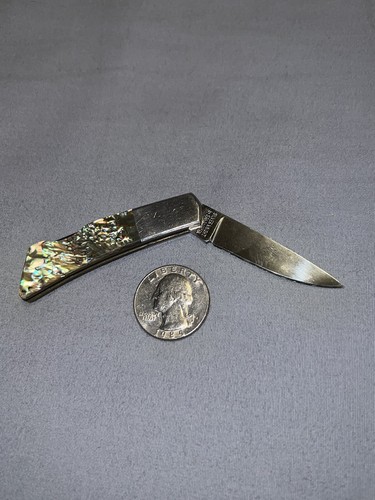 Gerber Silver Knight Single-Blade Pocket Knife w/ Abalone by Sakai ...