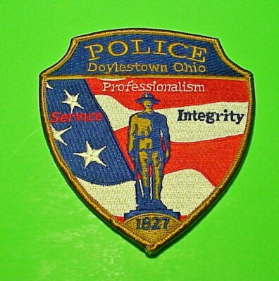 DOYLESTOWN OHIO 1827 OH 4 1/2" POLICE PATCH FREE SHIPPING!!! | eBay