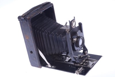 ANTIQUE UNBRANDED 9X12CM GLASS PLATE CAMERA EXTRA RAPIDE RECTILINEAIRE ...