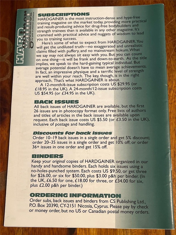 HARDGAINER bodybuilding muscle strength magazine RAY SCHAEFER #69 | eBay