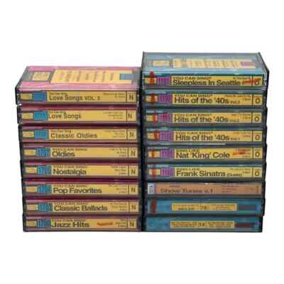 Lot of 17 Priddis Music Vocal Accompaniment Karaoke Cassette Tapes Pre ...