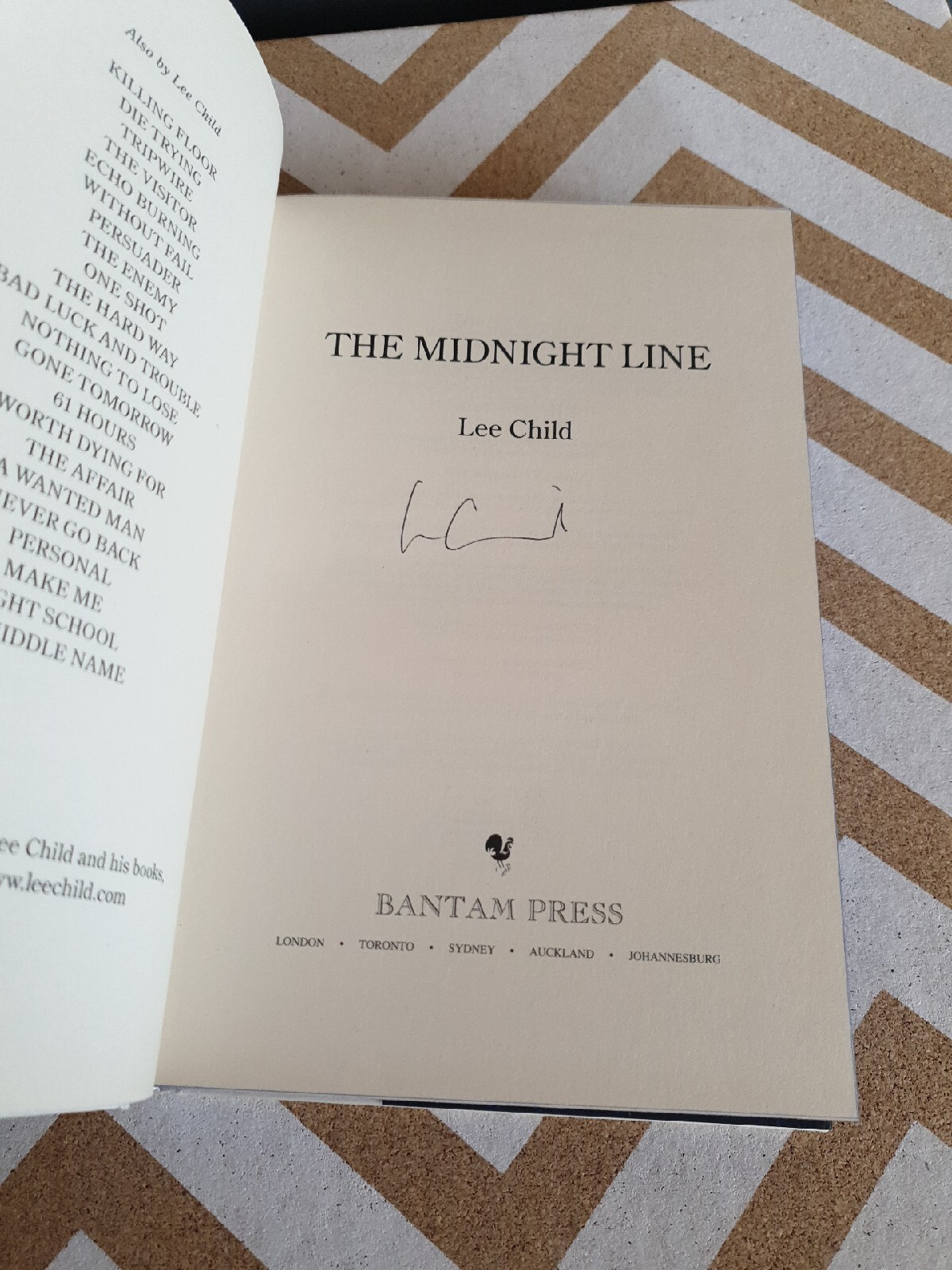 Lee Child Signed 1st Edition The Midnight Line With Dust Jacket for ...
