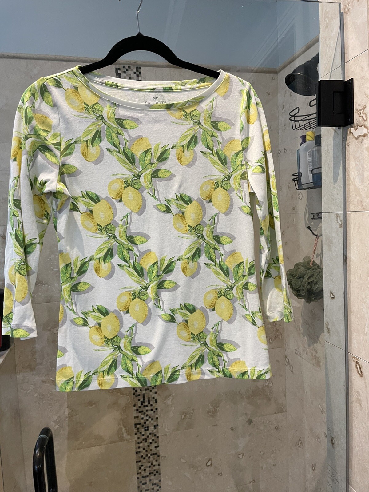 TALBOTS womens SP 3/4 SLEEVE lemon top | eBay