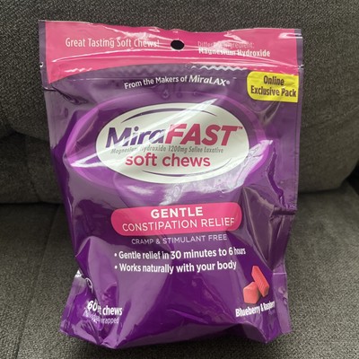 MiraFAST Soft Chews: Gentle Constipation Relief 30min-6hrs Magnesium ...