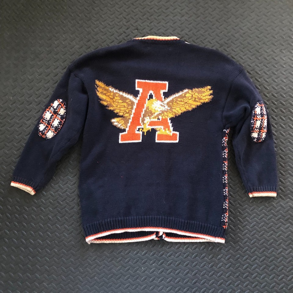 BELLE POINTE AUBURN UNIVERSITY CARDIGAN SWEATER PREPPY VARSITY SIZE XL ...