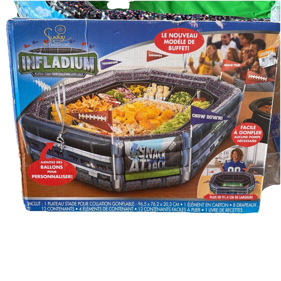 Sunny Anderson Infladium Inflatable Snack Stadium Football Party Bowl ...