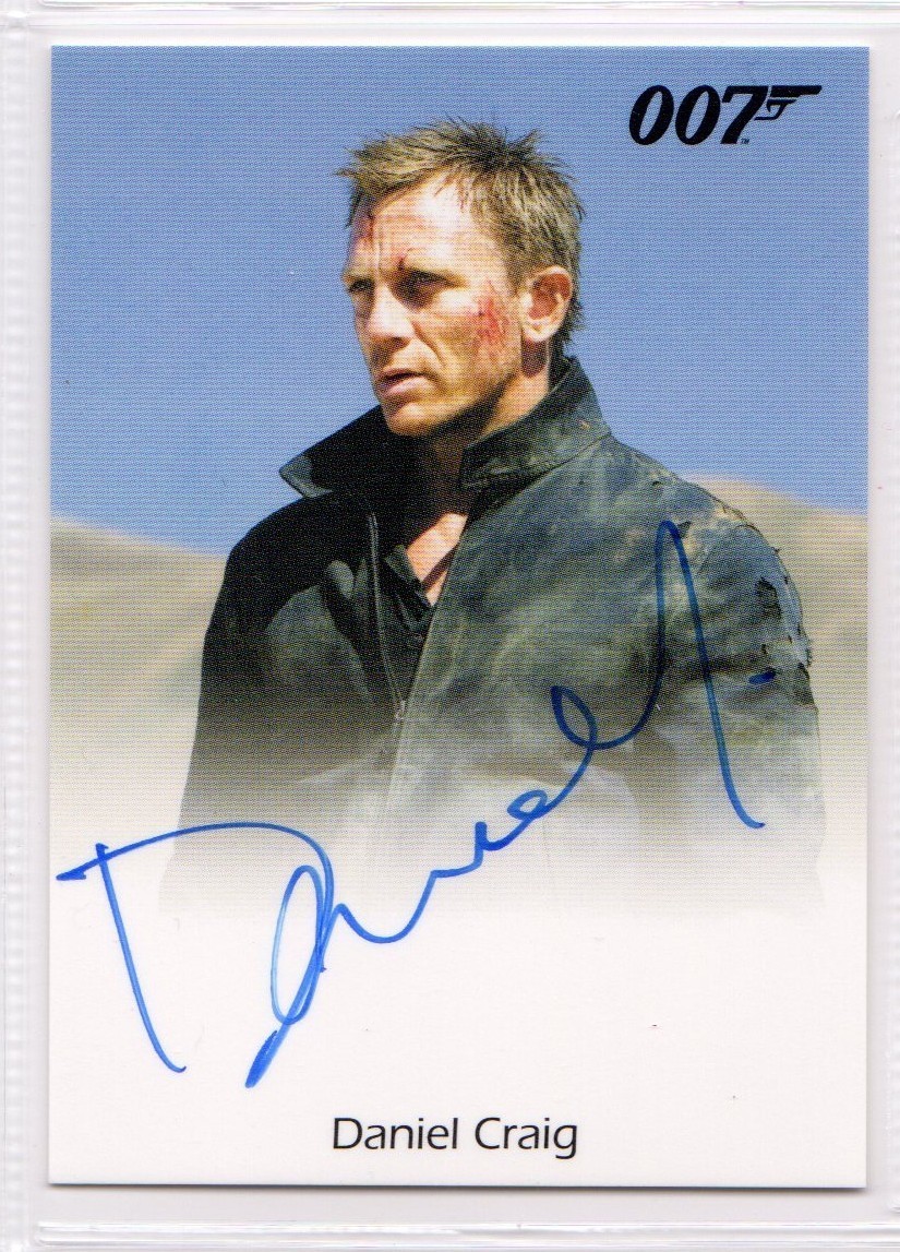 Tarjeta Autografiada De Daniel Craig Daniel Craig Autogramm