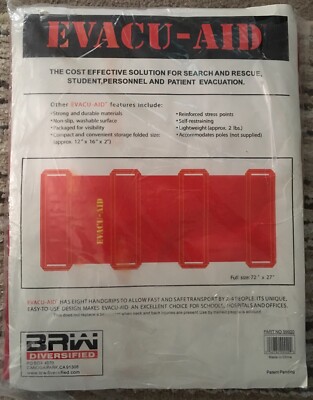 EVACU-AID PORTABLE FOLDABLE STRETCHER FIRST AID SEARCH AND RESCUE ...