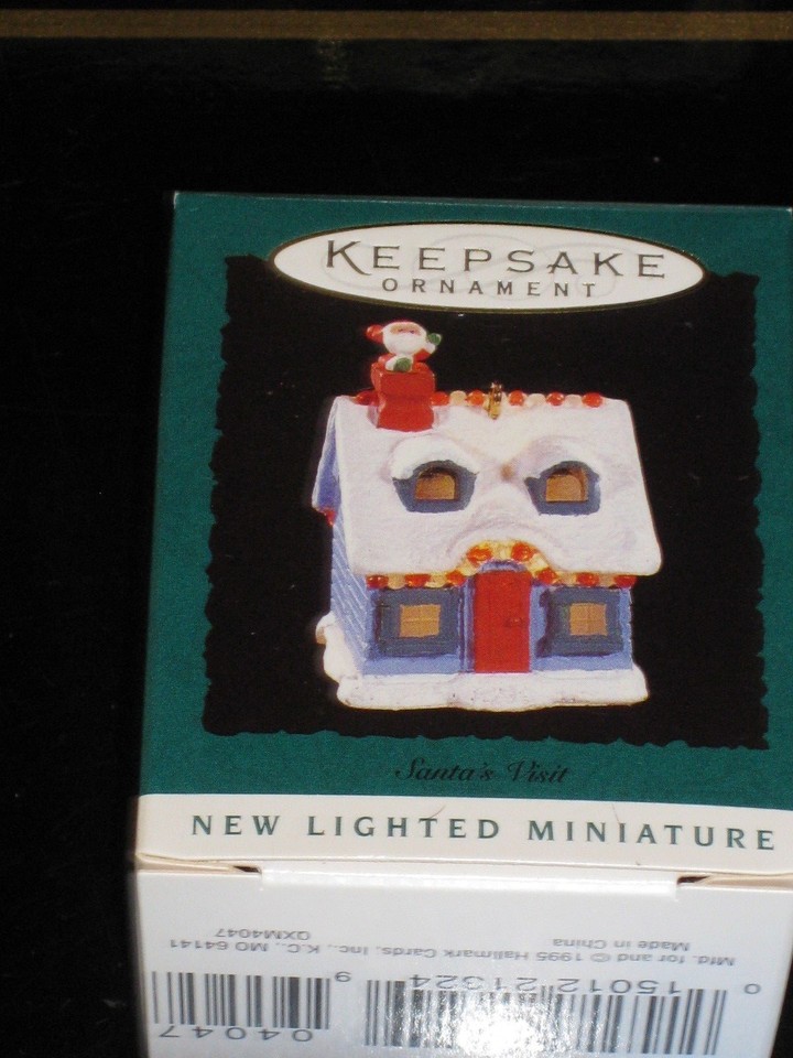 1995 SANTA's VISIT Hallmark Keepsake Miniature Christmas Ornament | eBay